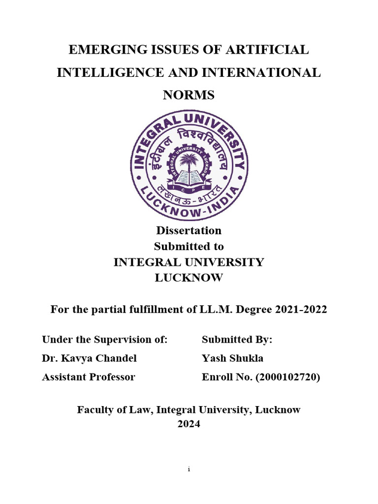 Yash Final Dissertation | PDF | Artificial Intelligence | Intelligence (AI) & Semantics