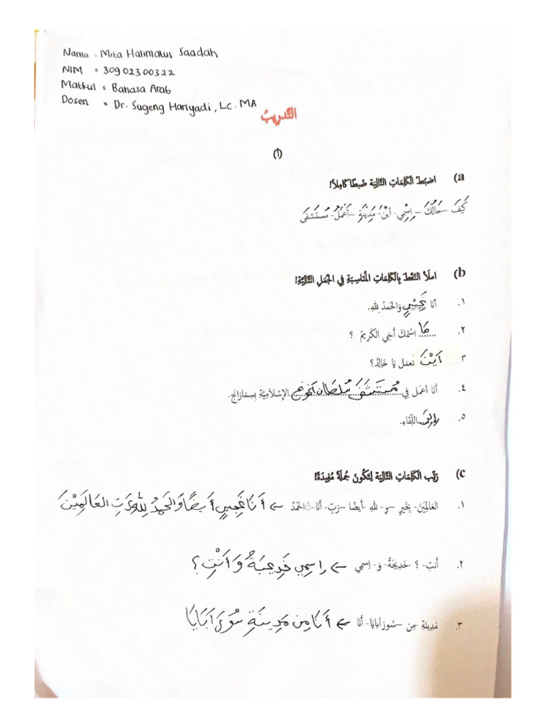 Bahasa Arab_Mita Halimatus Saadah | PDF