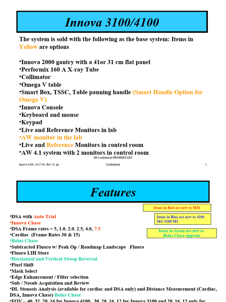 Innova 3100 - 4100 Features Rev23 | PDF | Computer Monitor | Computer ...