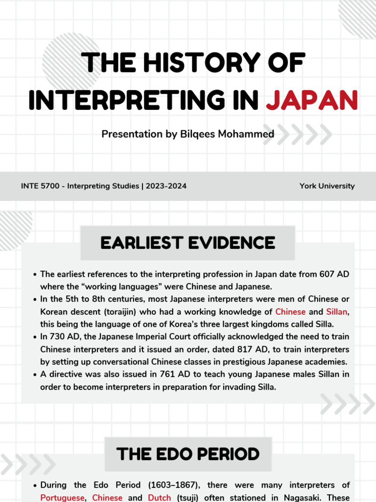 The History of Interpreting in Japan | Download Free PDF | Language ...