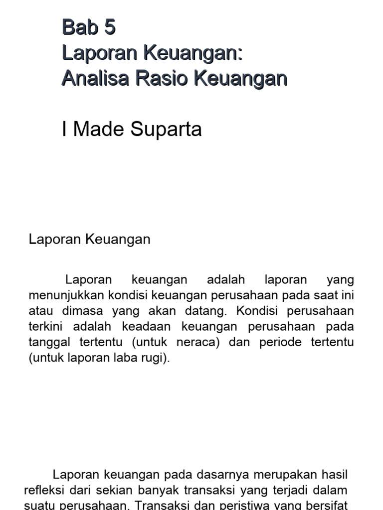 Bab 5 Analisis Fundamental | PDF | Karier & Perkembangan | Bisnis