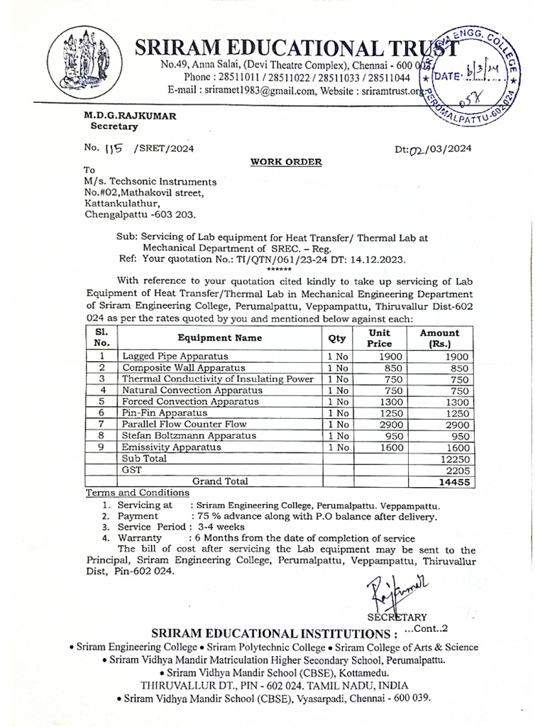 PO Copy HMT | PDF