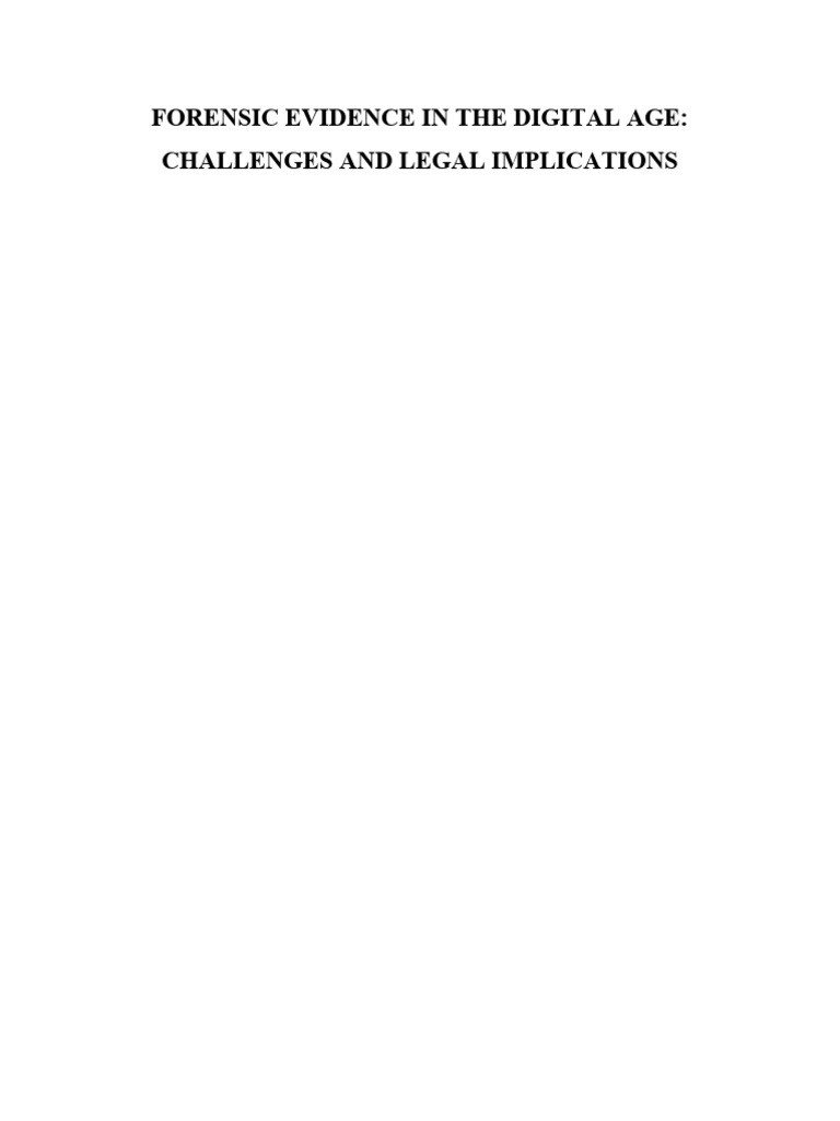 Digital Forensics: Legal Challenges Today | PDF | Digital Forensics ...