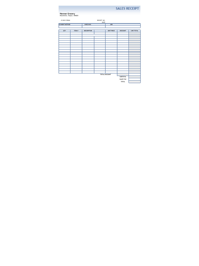 Sales Invoice Receipt Template1 | PDF