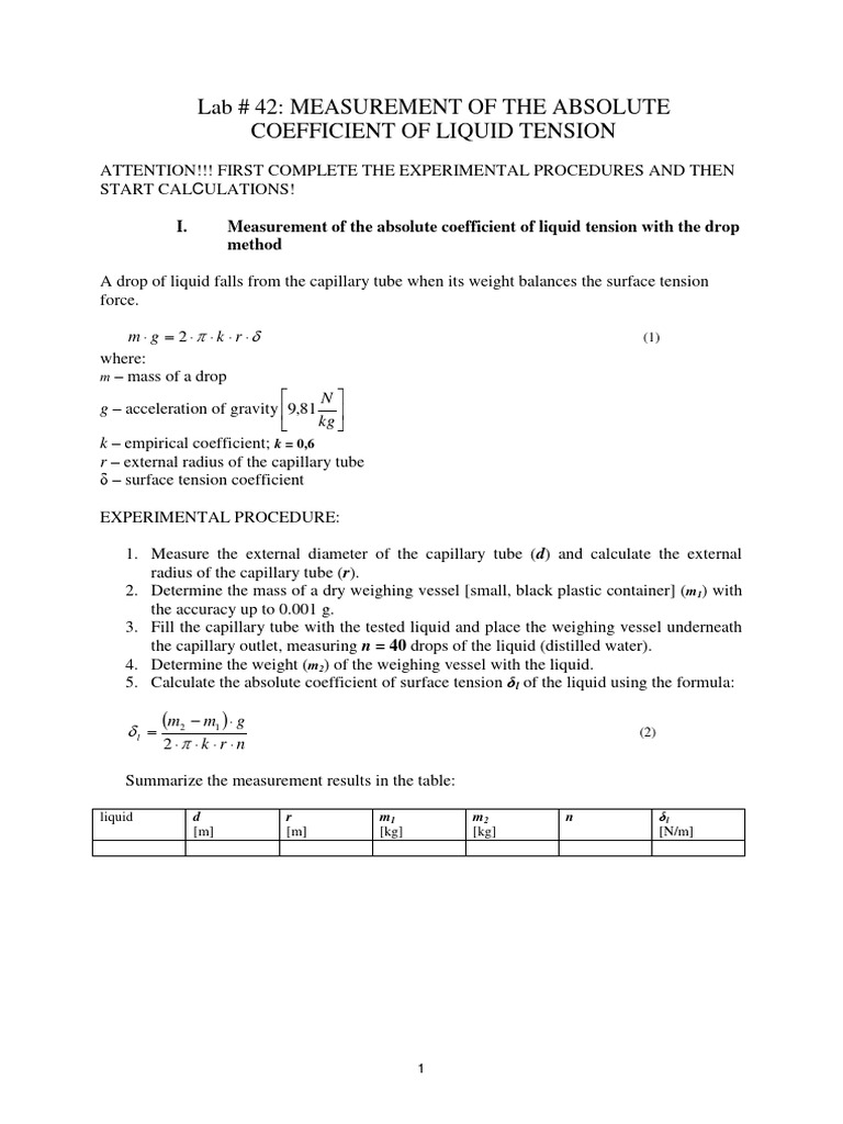 Module IV Lab42 | PDF | Weight | Pressure