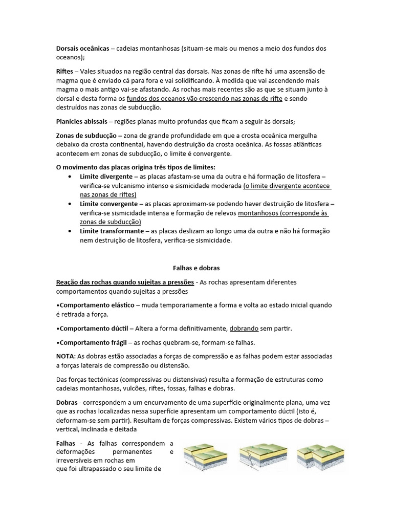 Falhas e dobras | PDF | Falha (Geologia) | Placas tectônicas