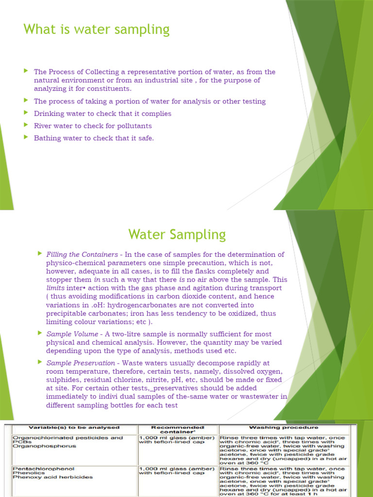 water sampling | PDF | Sewage Treatment | Water