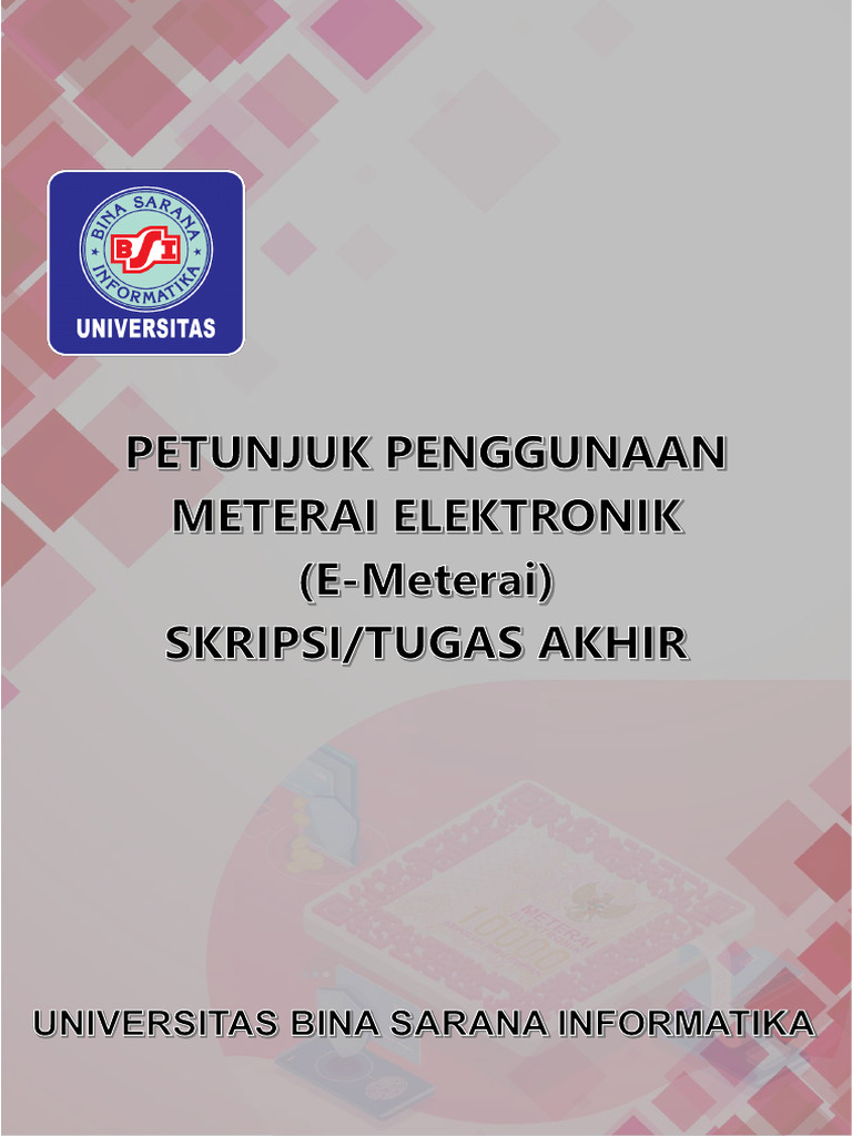 Petunjuk Penggunaan E-Meterai Skripsi TA UBSI | PDF