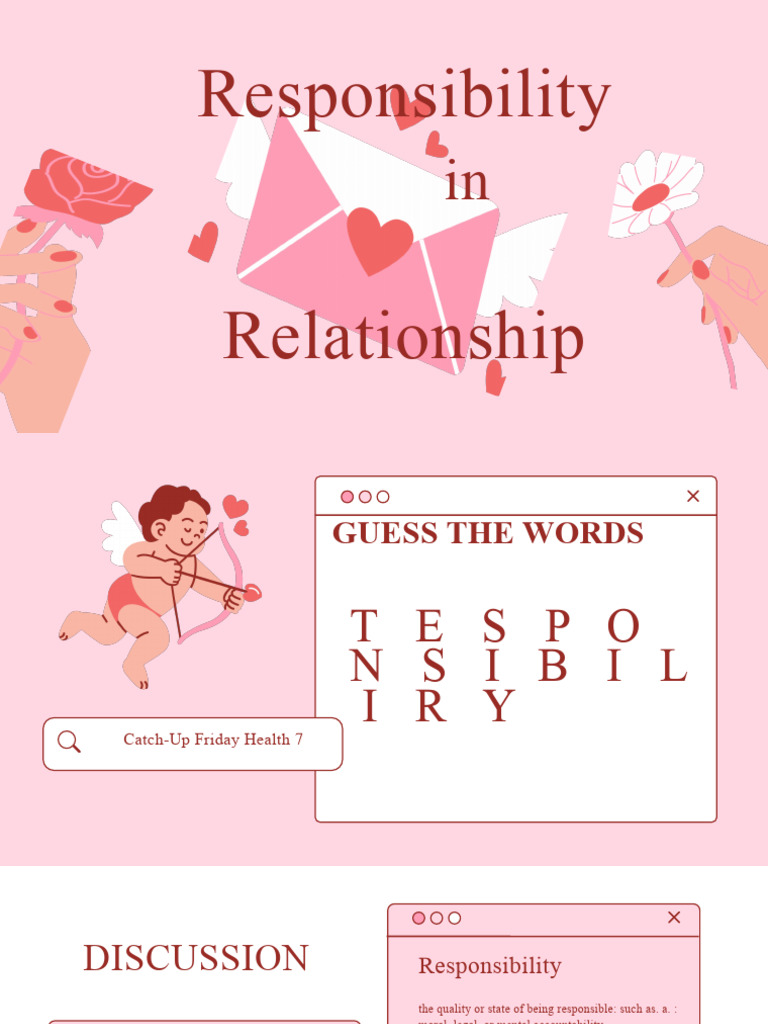 Responsibility in Relationships HEALTH 7 | PDF | Love | Friendship