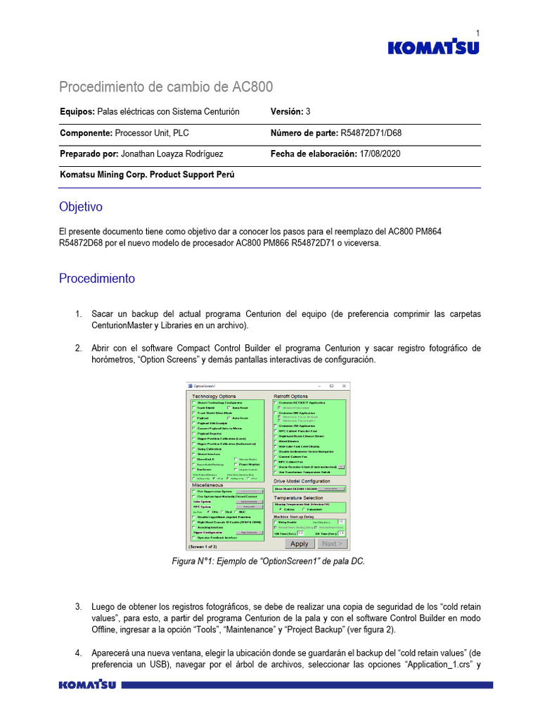 Procedimiento de Cambio de AC800 v3 | PDF | Archivo de computadora | Apoyo
