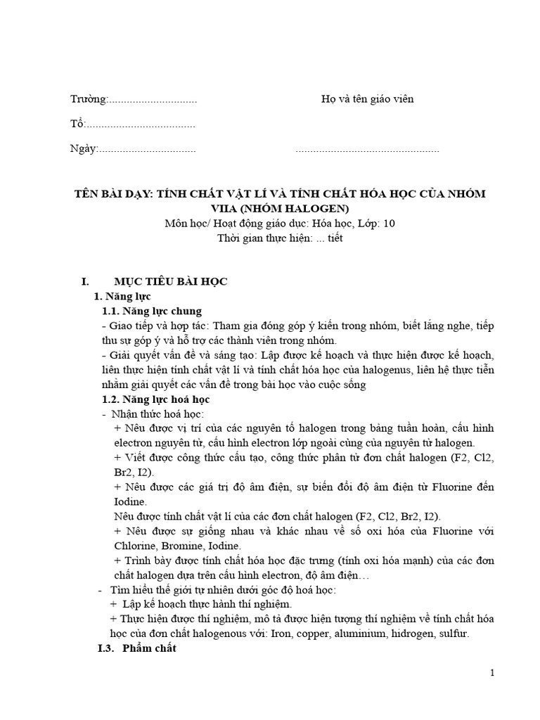 Bài 17 - Hóa 10 - CTST | PDF