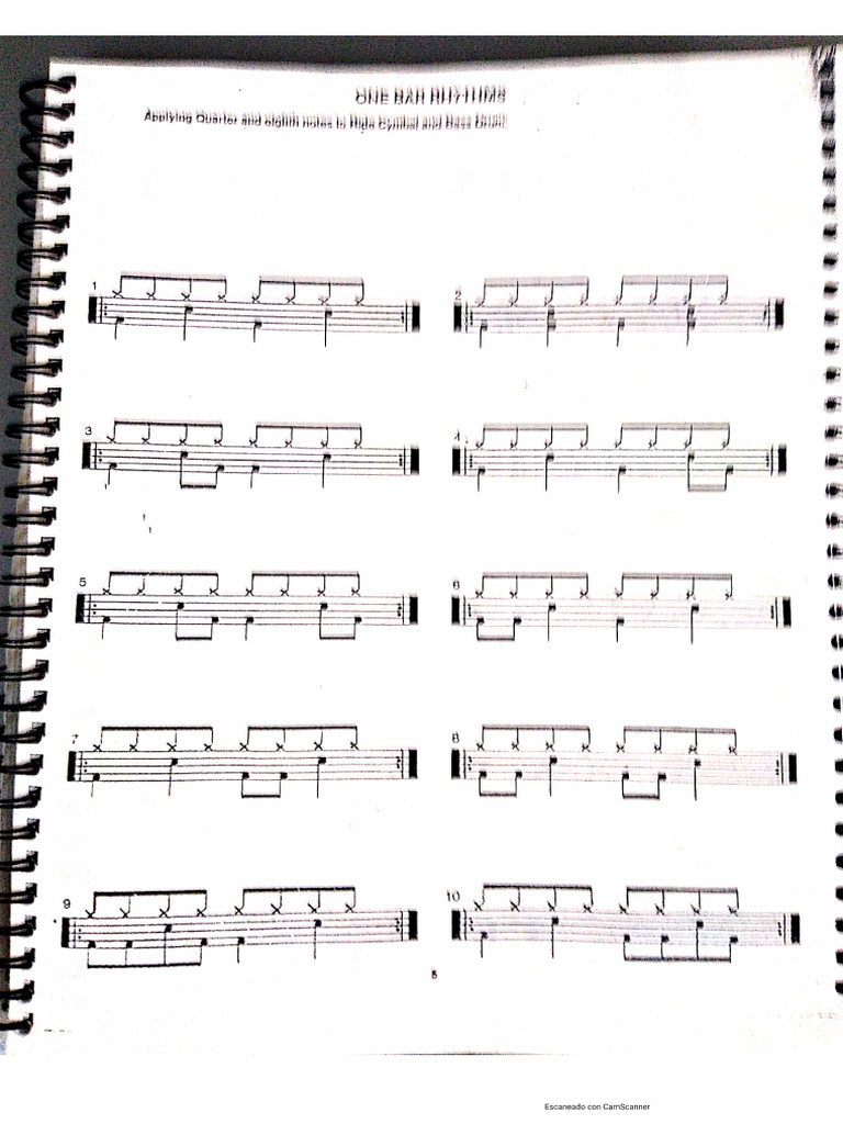Ritmos de 1 Compás 1 | PDF