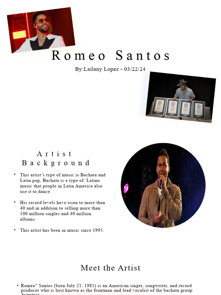 Presentation1 Romeo | PDF | Spanish Language Music | Latin American Music