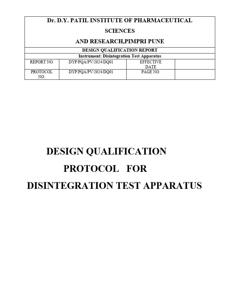DT Apparatus Qualification | PDF | Verification And Validation