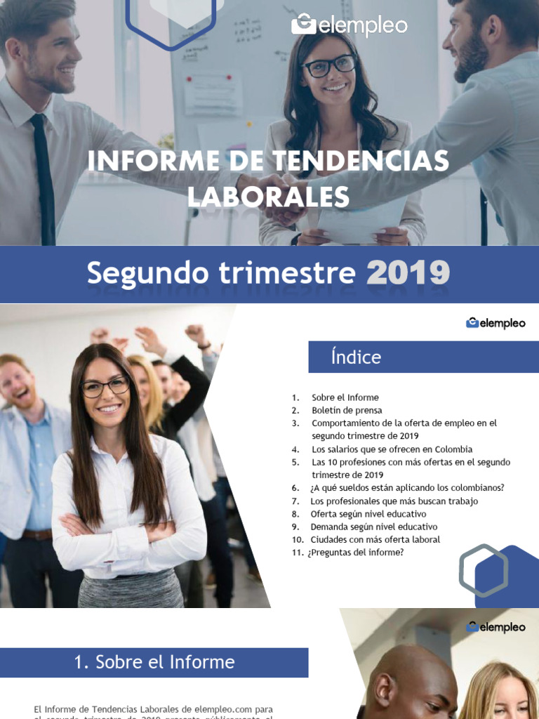Informe Tendencias Laborales 2do Trimestre 2019 | PDF | Colombia | Empleo