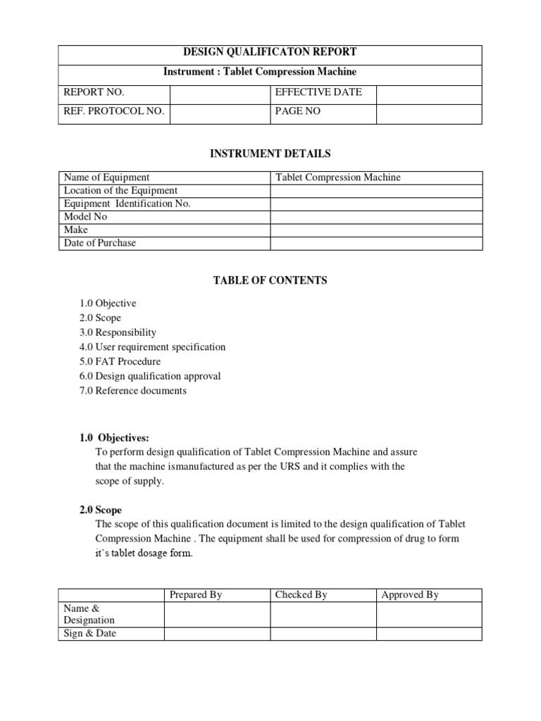 DQ Tablet Compression Machine | PDF | Verification And Validation ...
