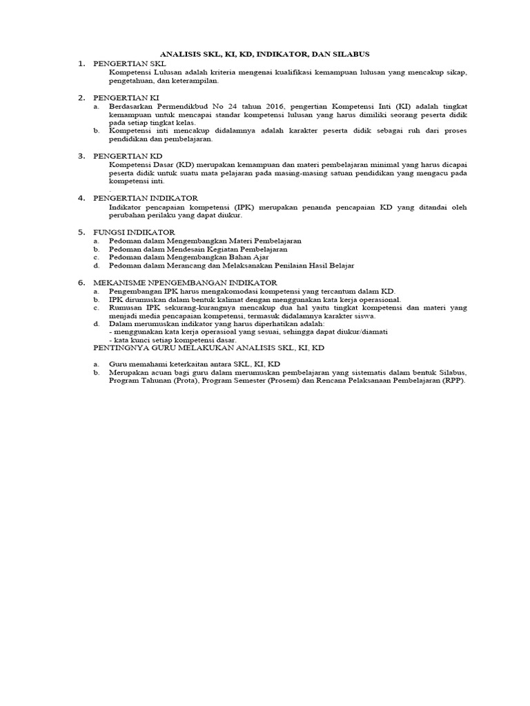 Analisis SKL KLS Vi Tema 1 ST1 | PDF