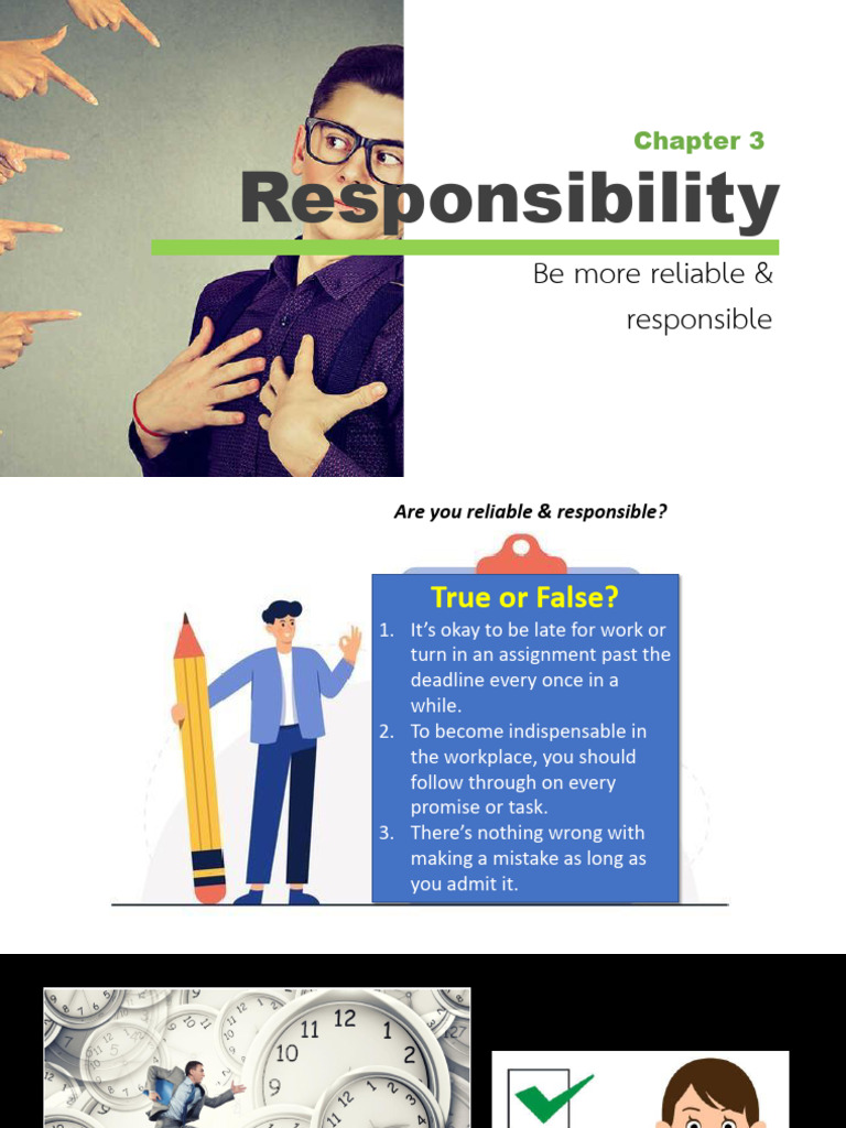Chapter 3 Become More Reliable and Responsible | PDF