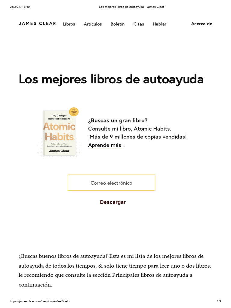 Los Mejores Libros de Autoayuda - James Clear | PDF