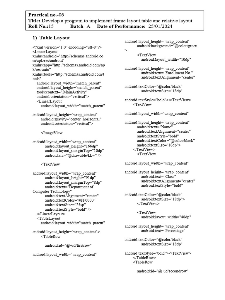 Practical No. 6A | PDF | Smartphone | Embedded Linux Distributions