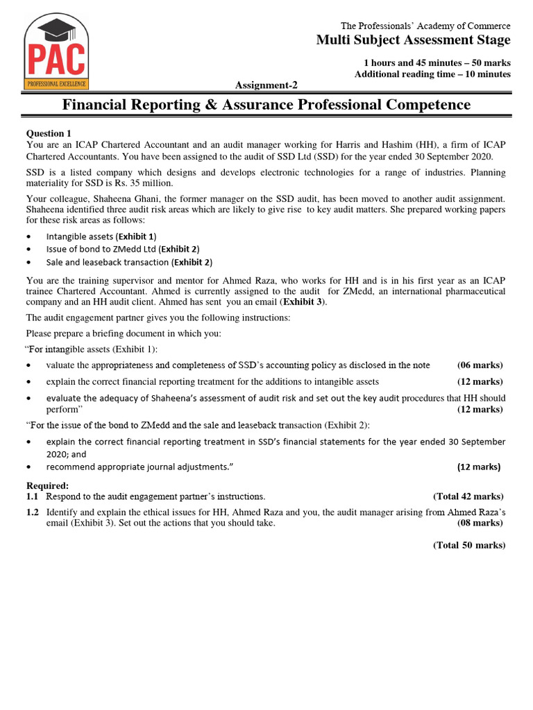 MSA Assignment-2 QP Final PDF | PDF | Intangible Asset | Discounted Cash Flow
