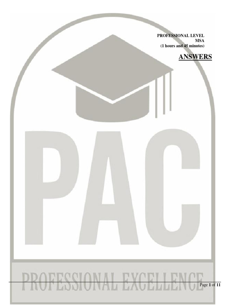 MSA Assignment-2 Answer For PAC PDF | PDF | Fair Value | Intangible Asset