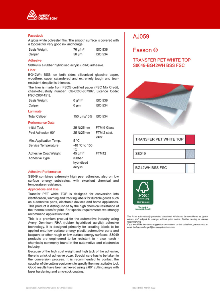 AJ059 PDS EN | PDF | Paint | Adhesive