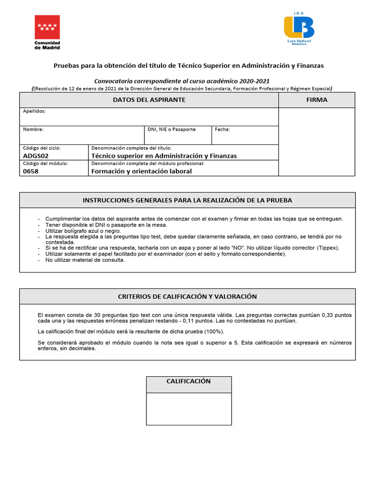 Examen FOL Parte1 | PDF