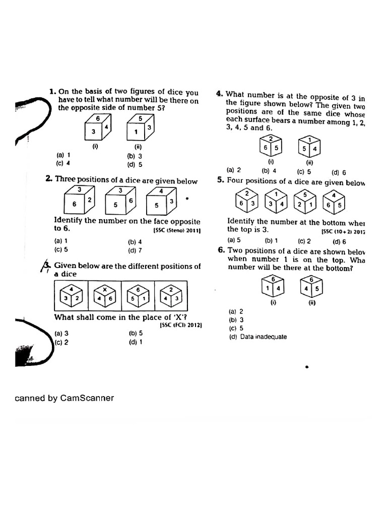 Dice Practice Set | PDF