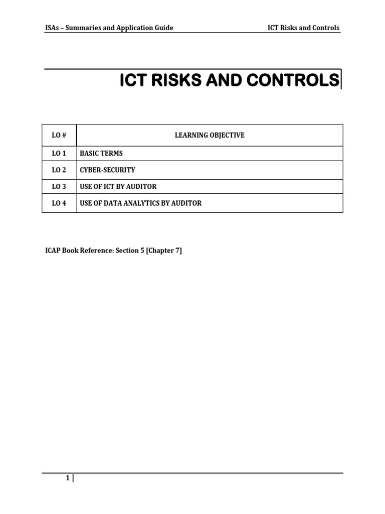 ICT Risks and Controls | PDF | Security | Computer Security
