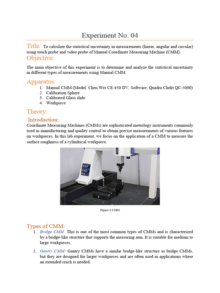 Lab Experiment 4 | Download Free PDF | Metrology Lab Experiment 4 | Download Free PDF | Metrology