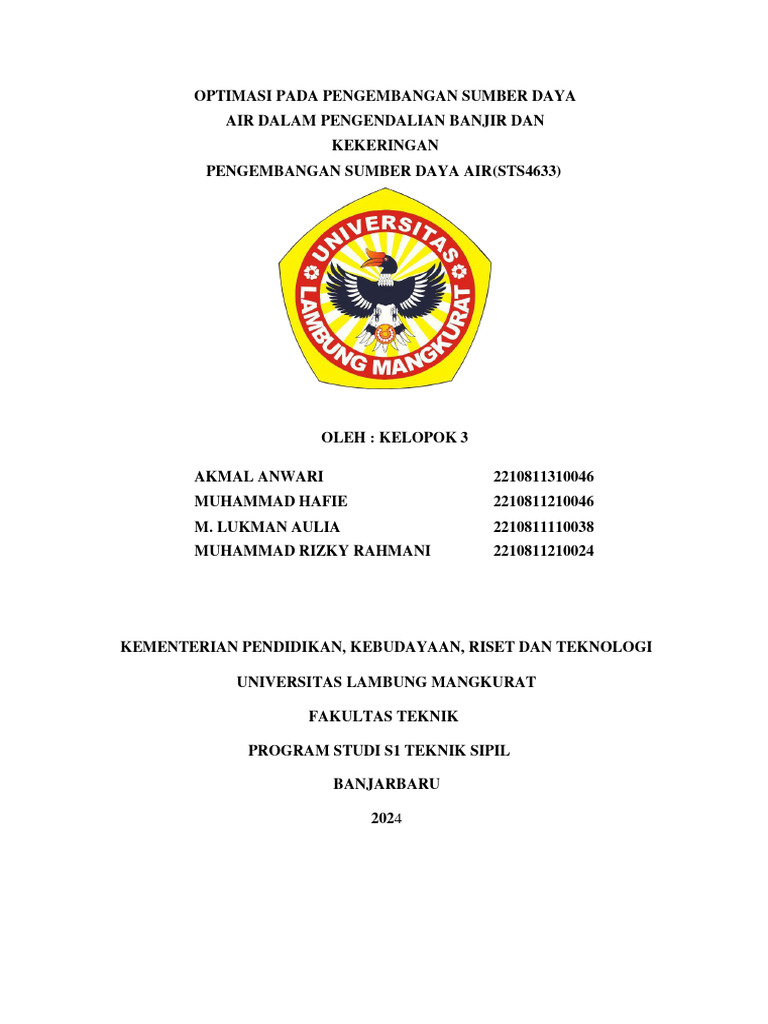 Makalah PSDA Kelompok 3 - 2024 | PDF | Sains & Matematika