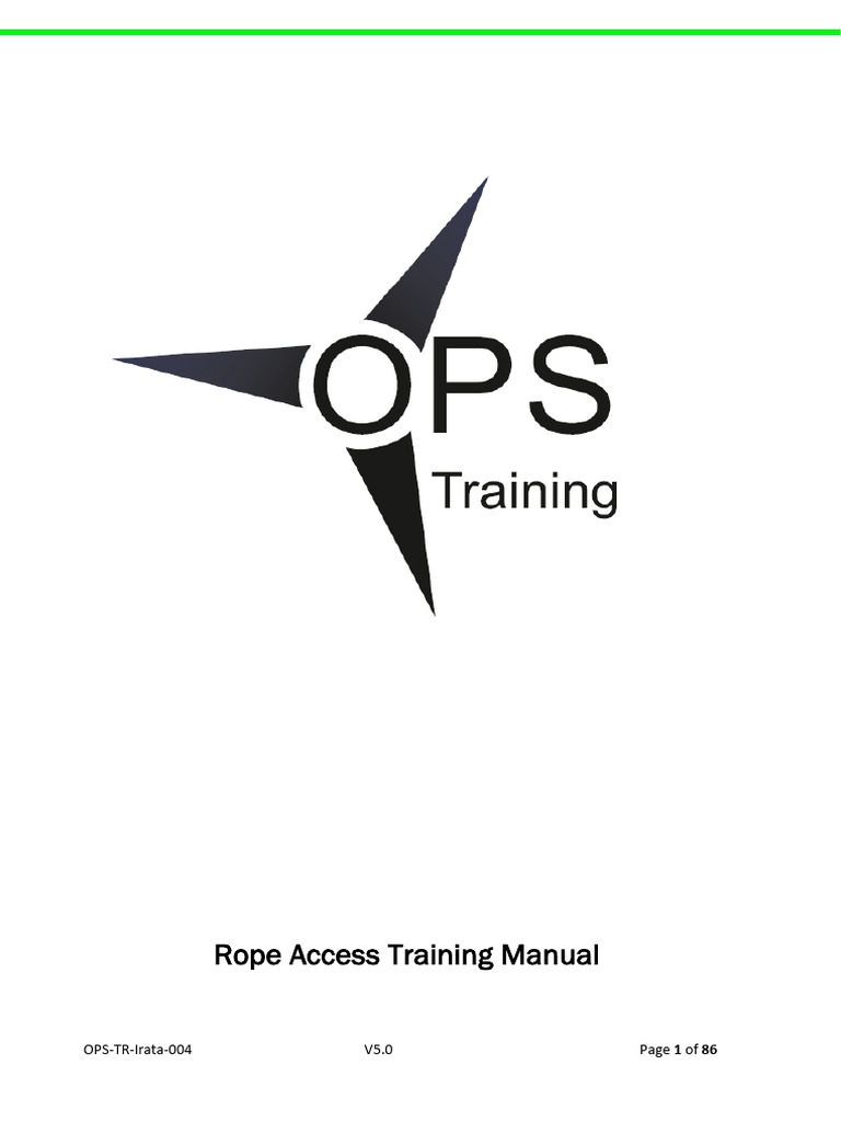 Ops-Tr-Irata-004 Irata Training Manual v5.0 | PDF | Safety