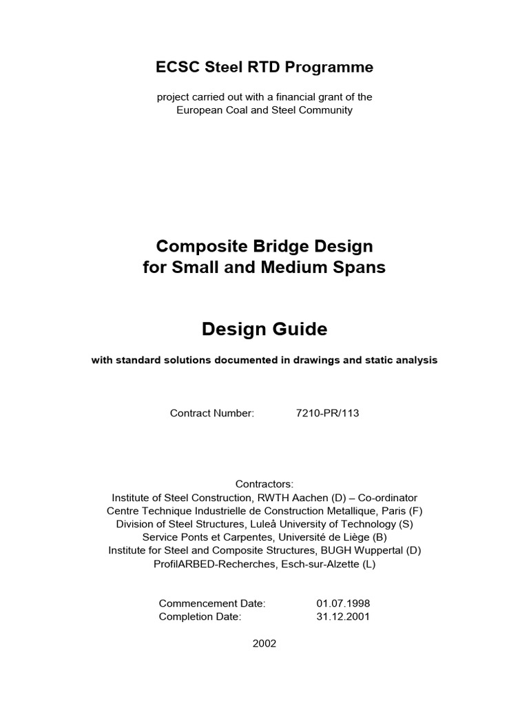 Composite Bridge Design Guide | PDF | Bending | Beam (Structure)