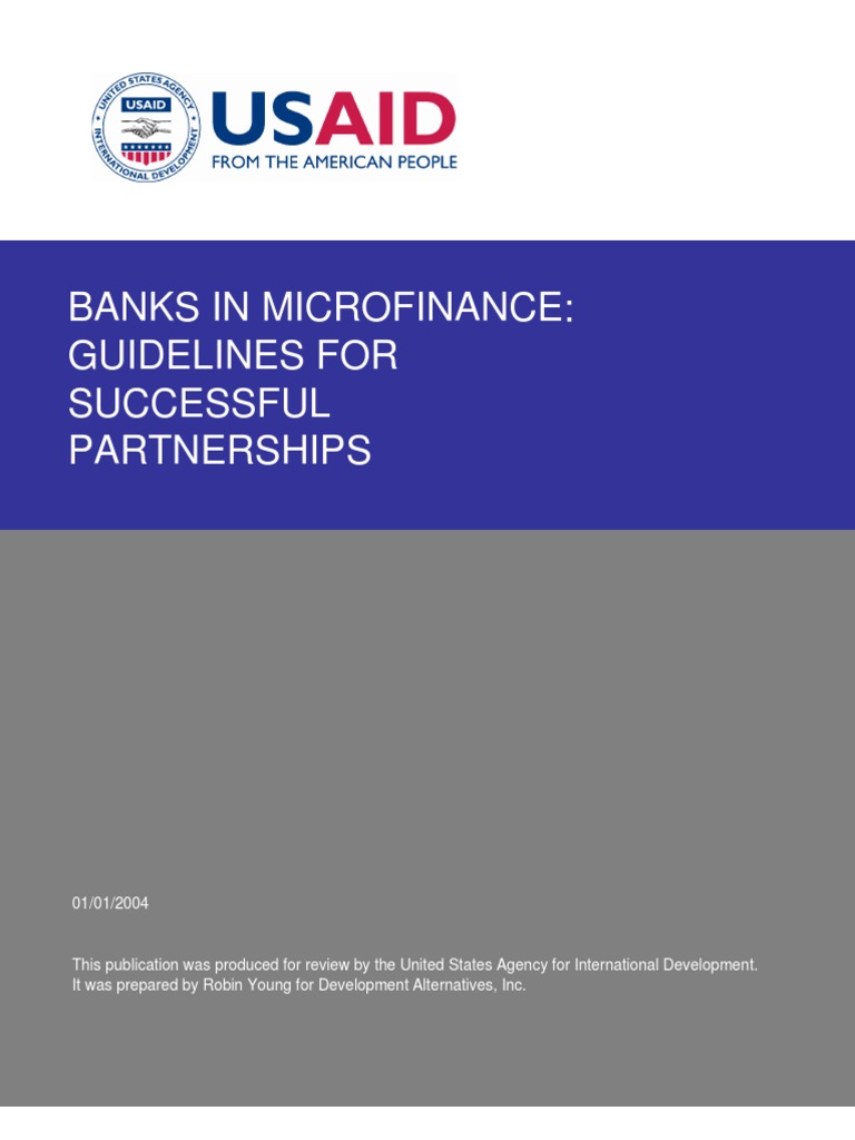 Banks in Microfinance-Guidelines | PDF | Microfinance | United States ...