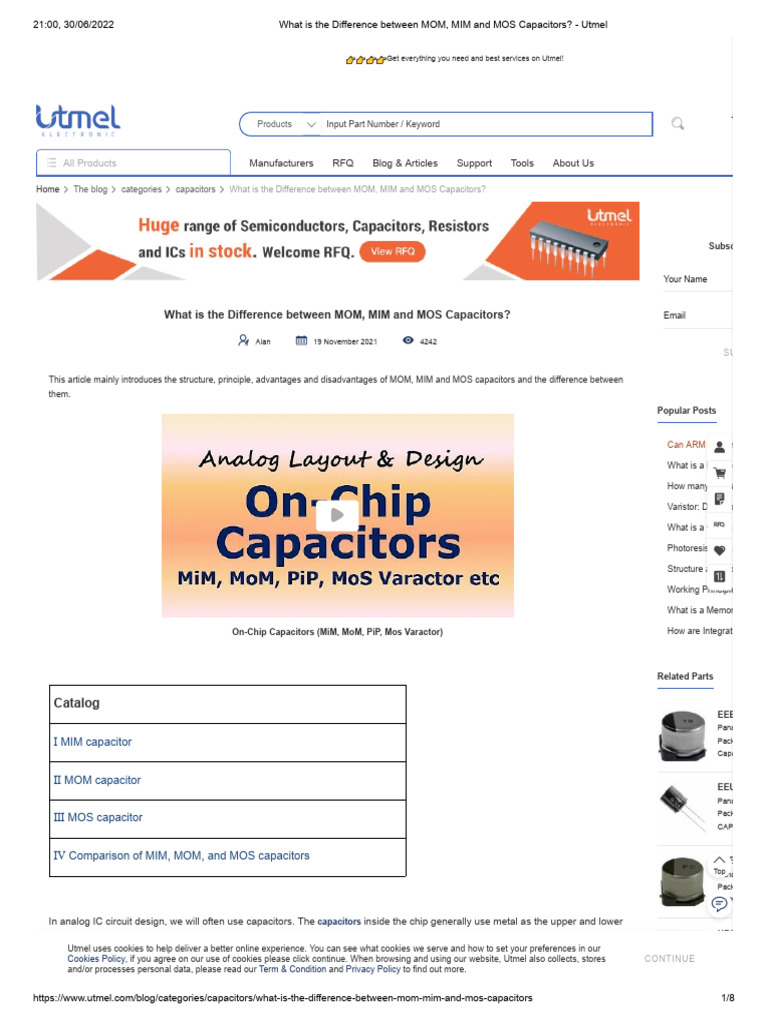 What Is The Difference Between MOM, MIM and MOS Capacitors - Utmel ...