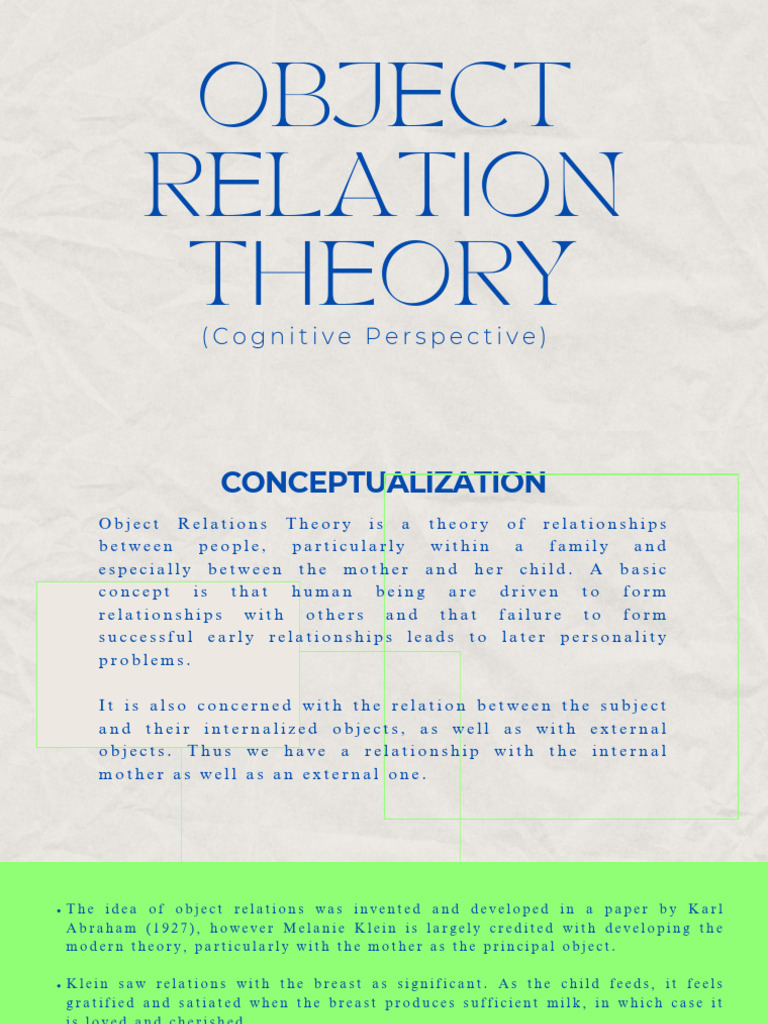 Lecture 9 - Object Relation Theory | PDF | Object Relations Theory ... Lecture 9 - Object Relation Theory | PDF | Object Relations Theory ...