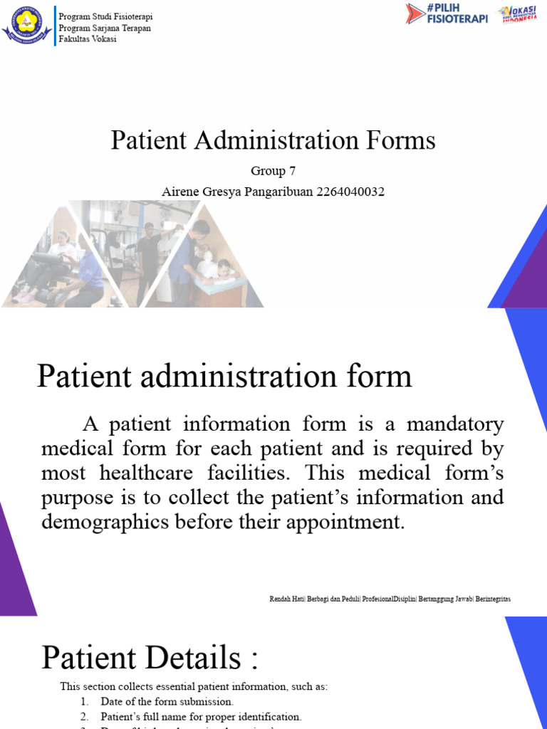 Patient Admission Form | PDF | Patient | Health Care