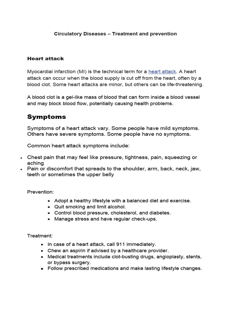 Circulatory Diseases | PDF | Pneumonia | Myocardial Infarction