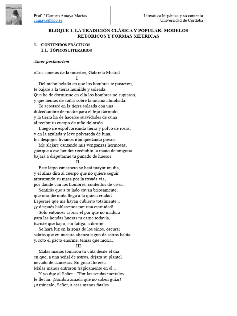 Tópicos literarios en la poesía hispánica | PDF | Amor