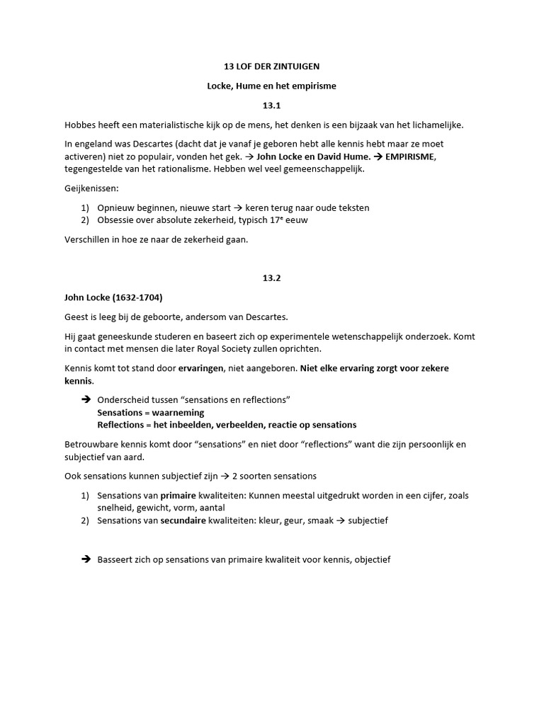 13 Lof Der Zintuigen | PDF