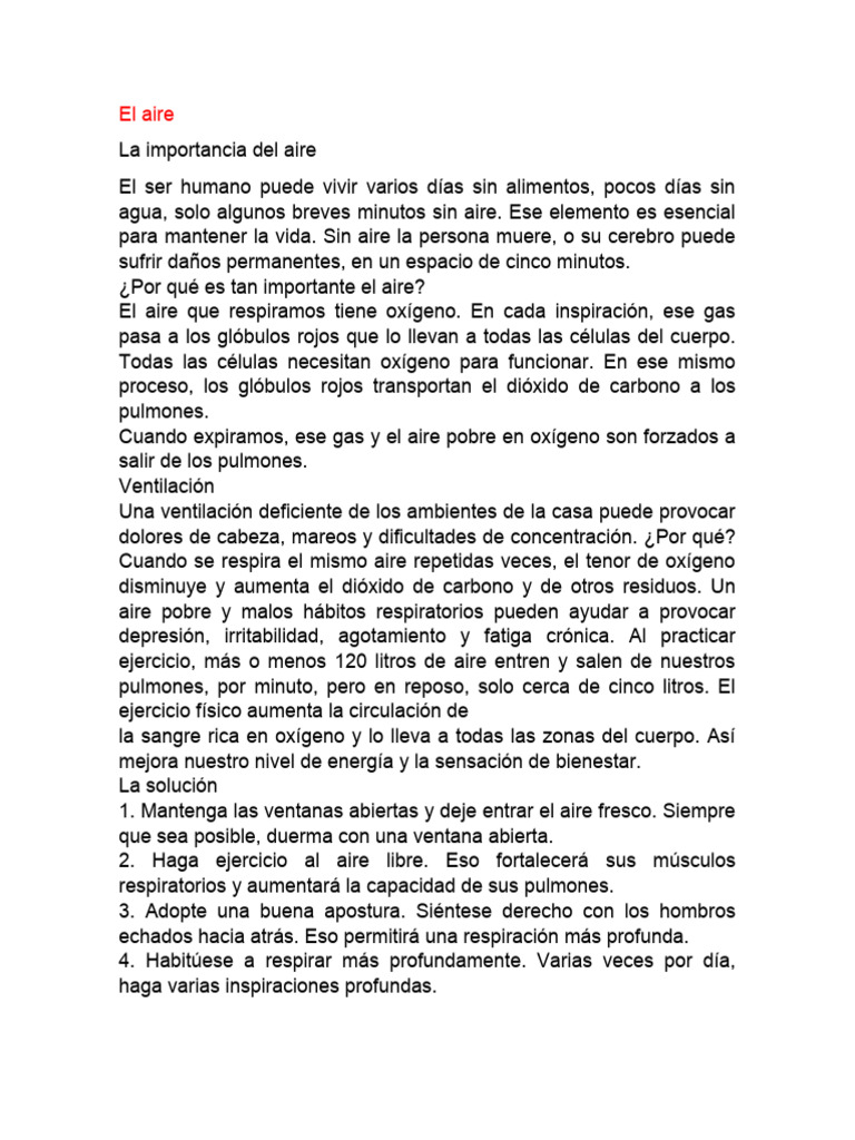 El Airee | PDF | Sistema respiratorio | Pulmón