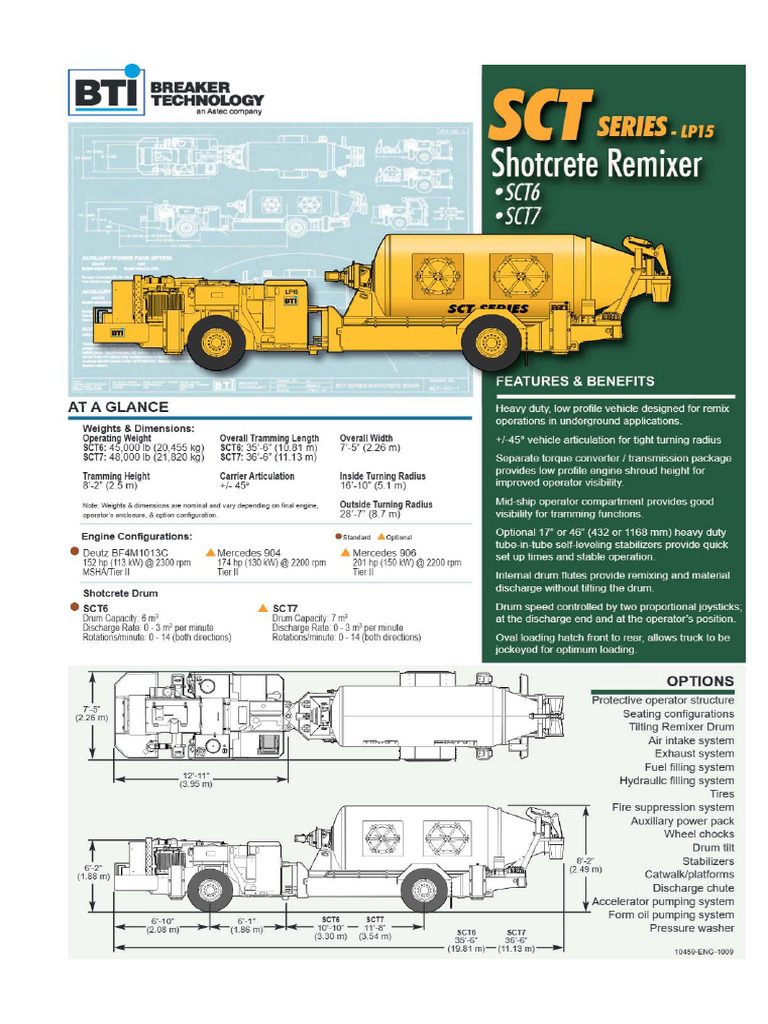 BTI Shotcrete Transmixer LP15 Specifications - Manualzz | PDF