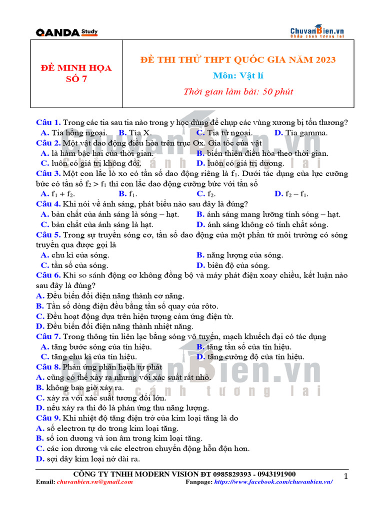 đề 7 thầy cvb | PDF