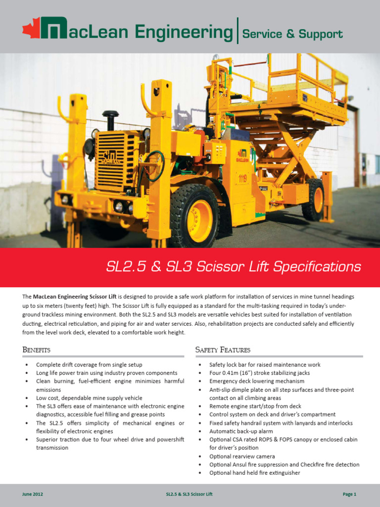 Maclean Scissor Lift | PDF | Automotive Technologies | Automotive Industry