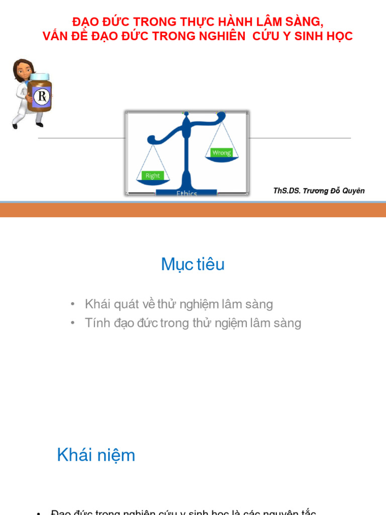 Dao Duc Duoc Trong Thuc Hanh Lam Sang - Tam Ly Dao Duc Duoc -Giảng | PDF