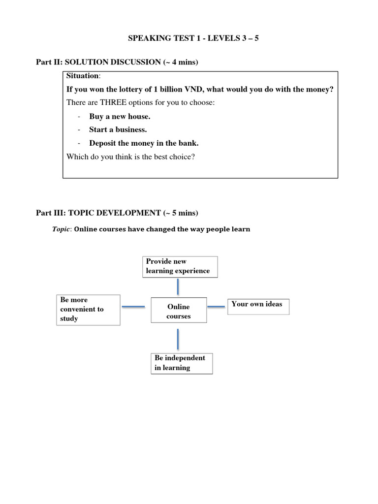 10 VSTEP Speaking Tests | PDF | Learning | Tobacco Smoking