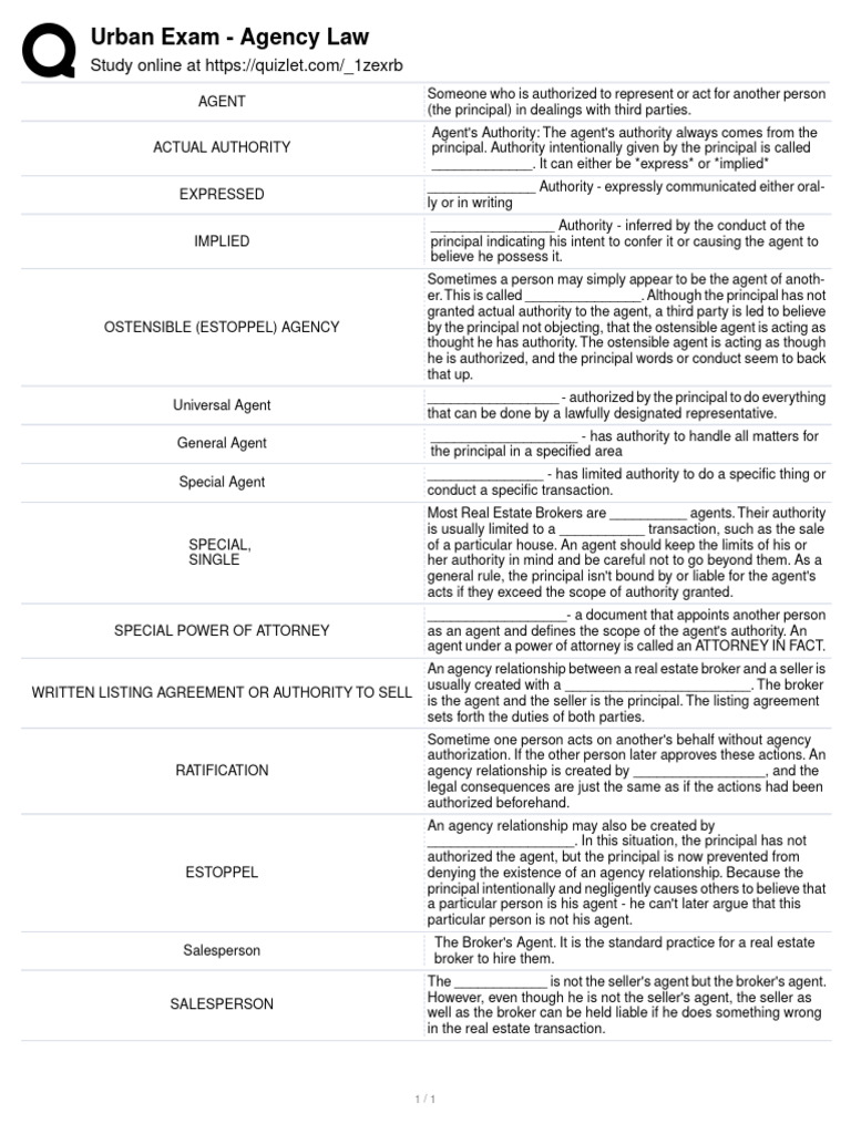 Agency Law | PDF | Law Of Agency | Business Law