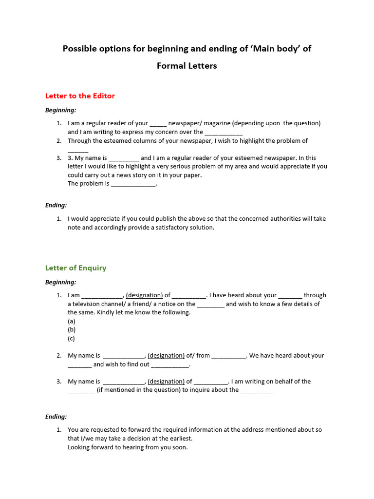 Formal Letter Writing Guidelines | PDF | Payments | Cheque