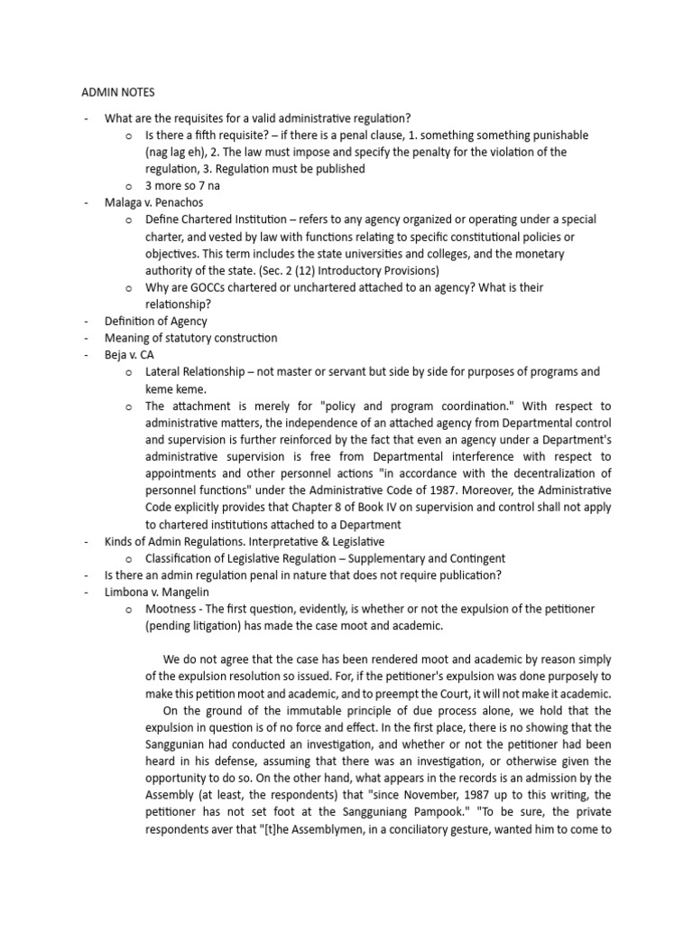 Admin Notes | PDF | Probation | Mootness